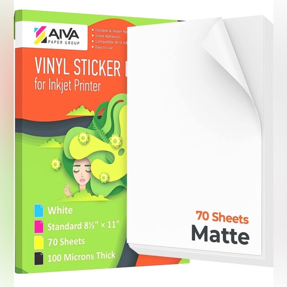 Other | Printable Vinyl Sticker Paper 7 Sheets White | Poshmark